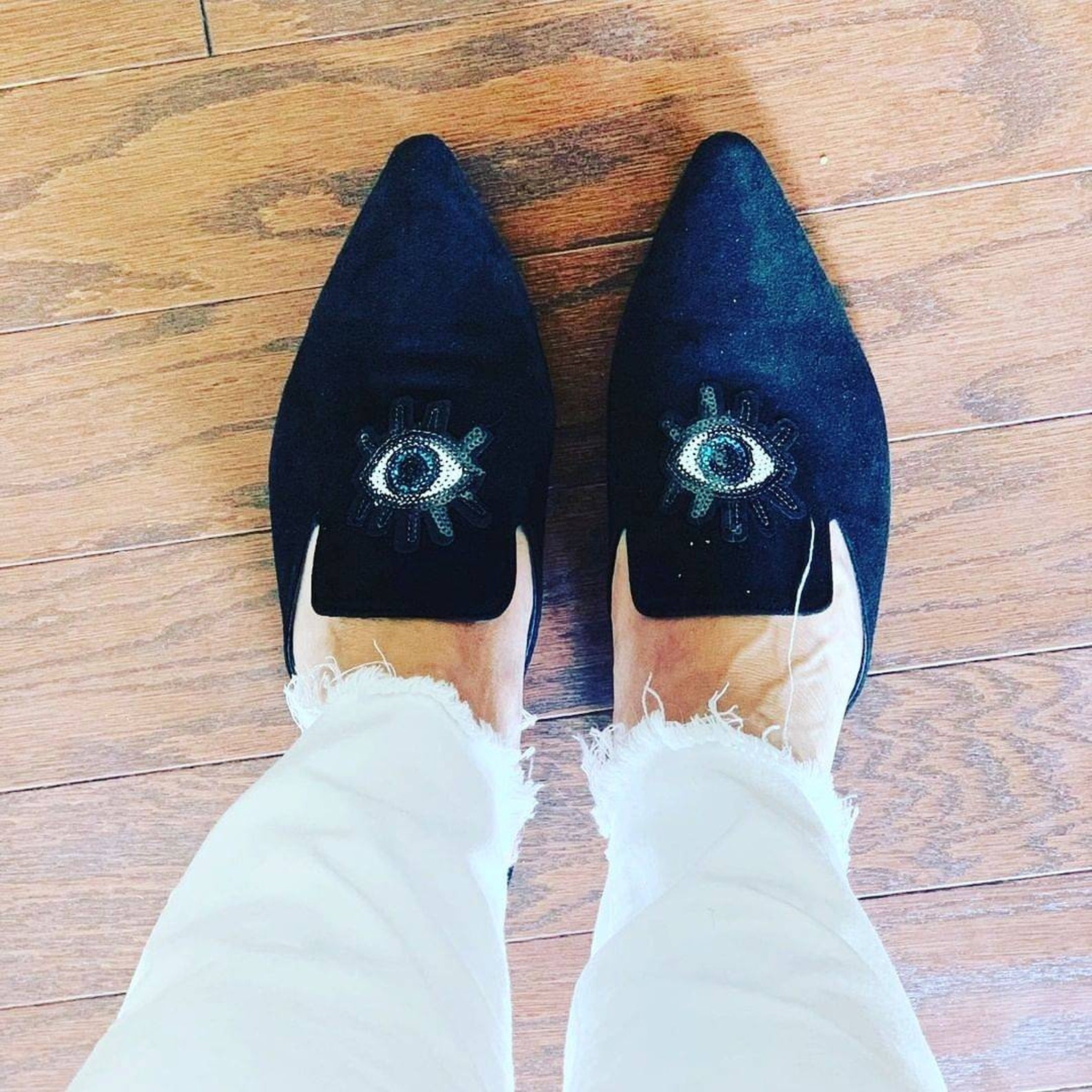 Evileye Greek Leather Mules Evil Eye Shoes Suede Mules - Etsy