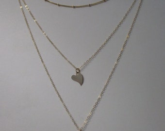 Diamond Chip Necklace Real Gold - Etsy