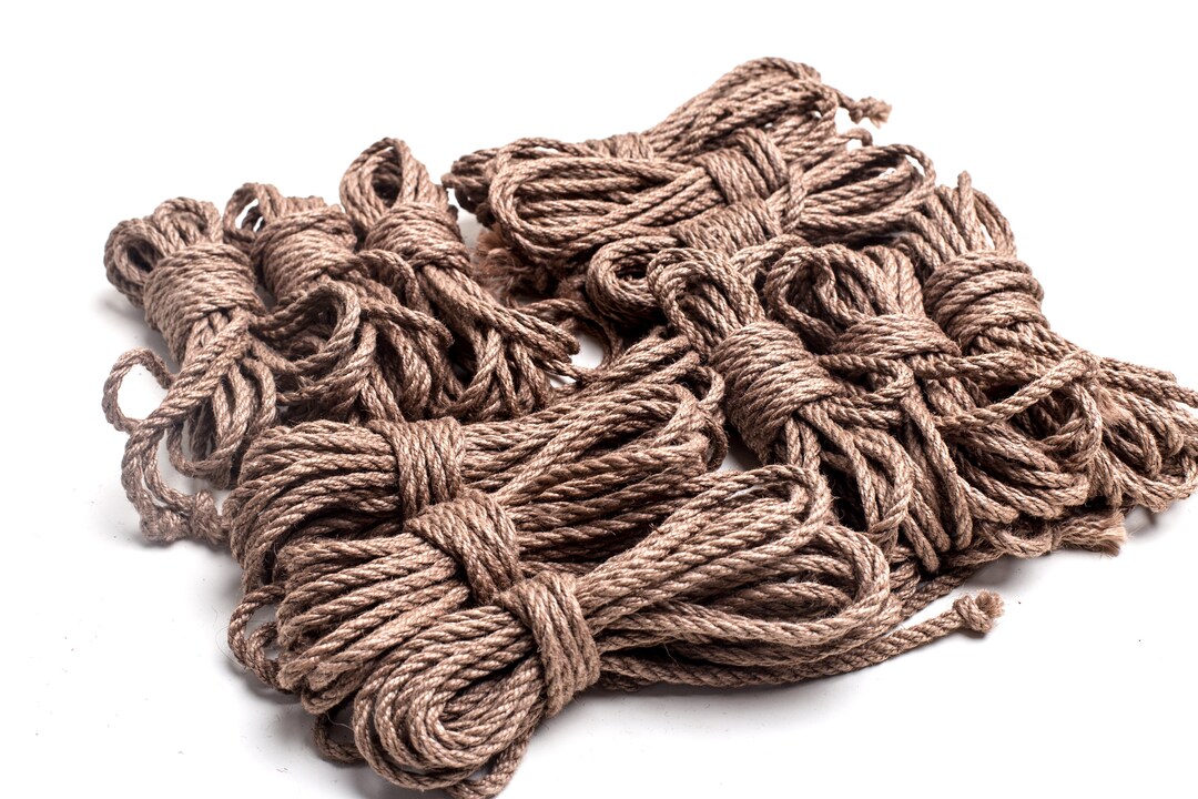 Handmade Shibari Jute Rope Kit – 26 Ft, 12-piece Set With Blindfold - Etsy