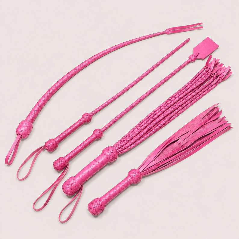 Whip and Flogger Kit, Leather Riding Crop Set, Wax Candle Set - Etsy