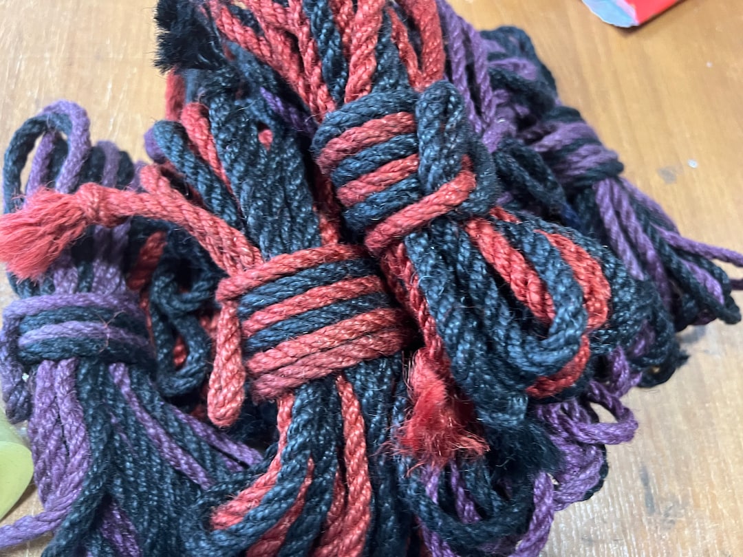 BDSM Shibari Jute Rope, 26.25ft 0.24in, Bi-colored, Bondage Rope, 2 ...