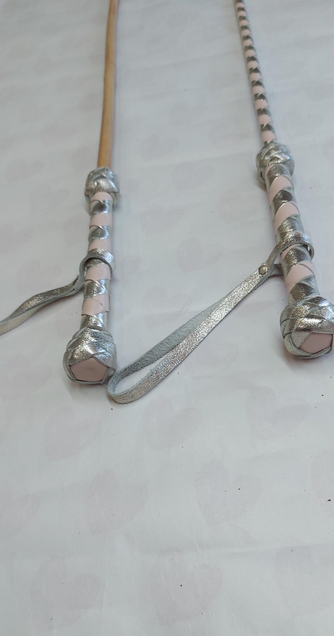 Leather Punishment Kit, BDSM Spankings Set, Flogger and Bamboo Cane ...