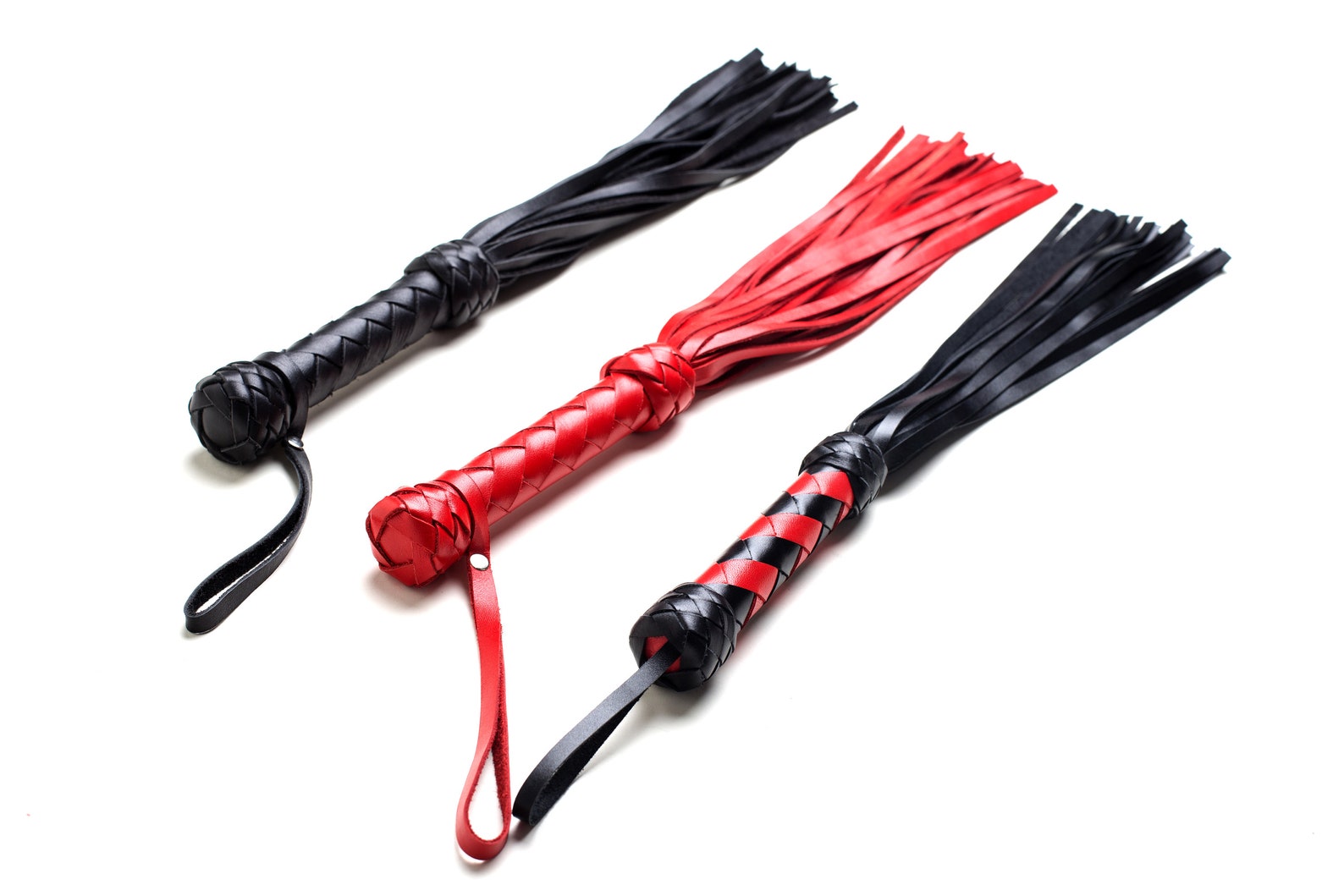 Flog BDSM Leather Flogger Martinet Small Whip 13.8'' - Etsy