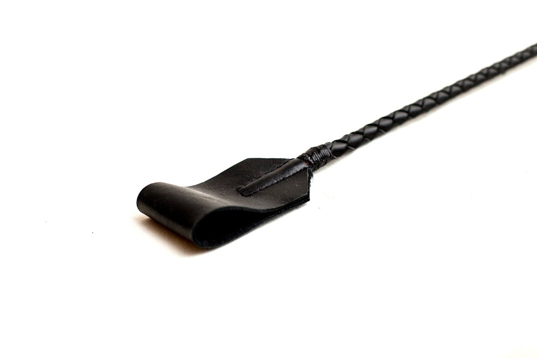 Handmade Leather Riding Crop: Braided Discipline Tool (19.7in) - Etsy