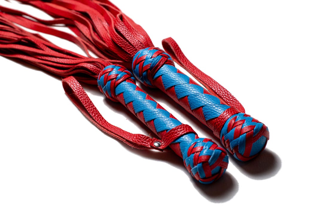 BDSM Leather Flogger Kit, Spanking Floggers Set, Handmade - Etsy