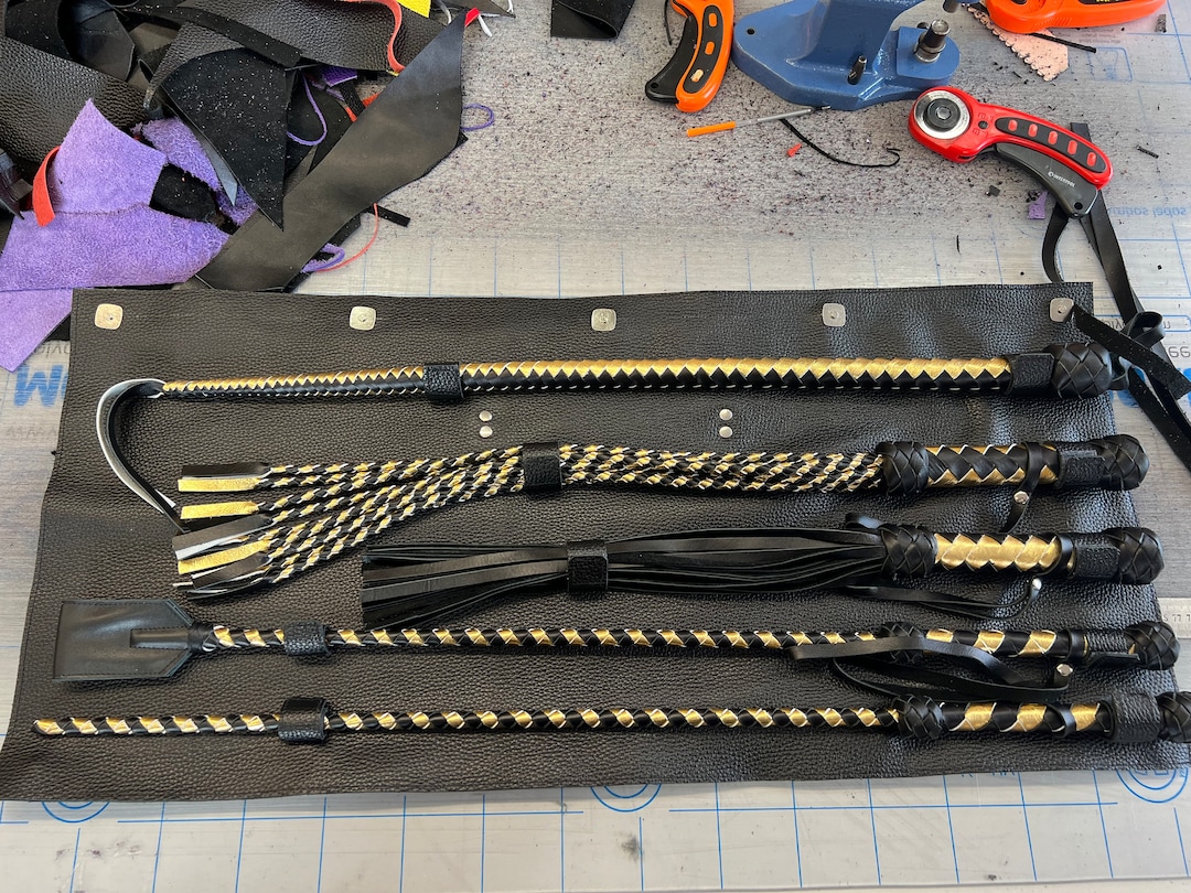 Leather Flogger Case, Spanking Whip Case, BDSM Device Case, Real ...