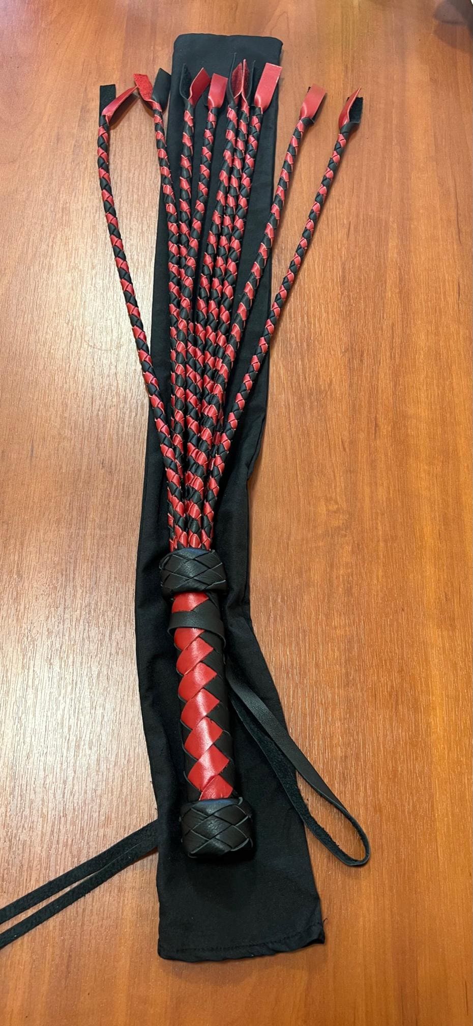 Leather Flogger & Riding Crop Set, Whips and Cane Discipline Kit ...