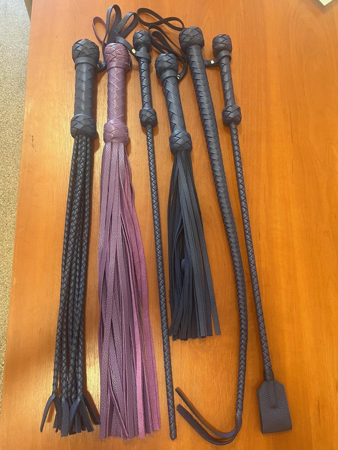 Handmade Italian Leather Flogger Kit – Impact Play Set - Etsy