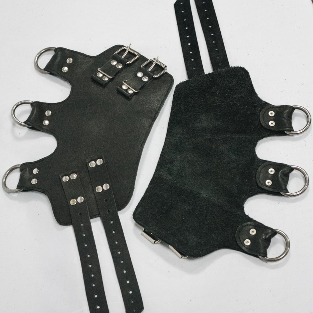 Leather Cuffs, Real Leather Ankle Cuffs, Suspension Restraint Set 2 ...