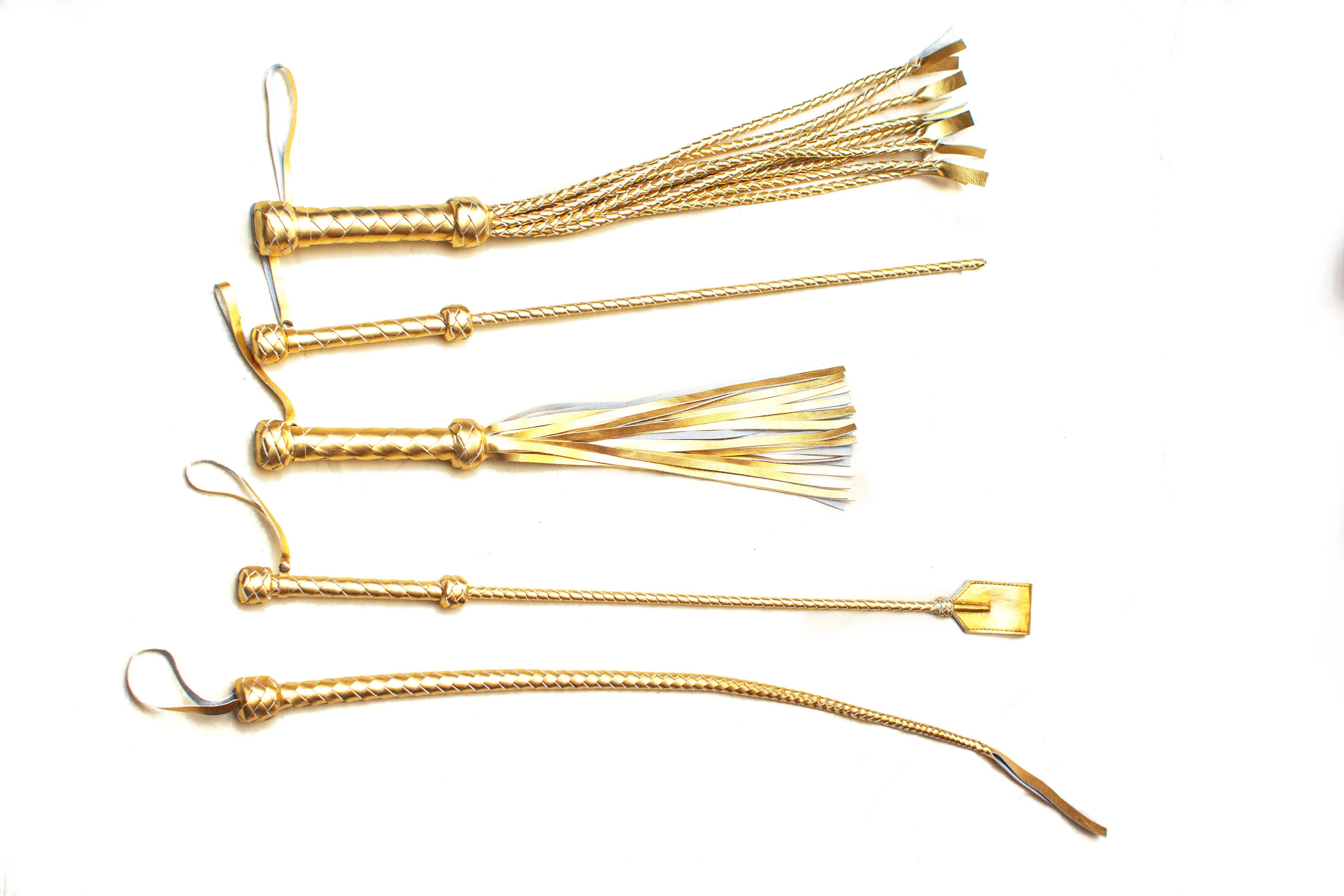 Leather Flogger Kit, Whip and Riding Crop Set, Impact Play Tools - Etsy