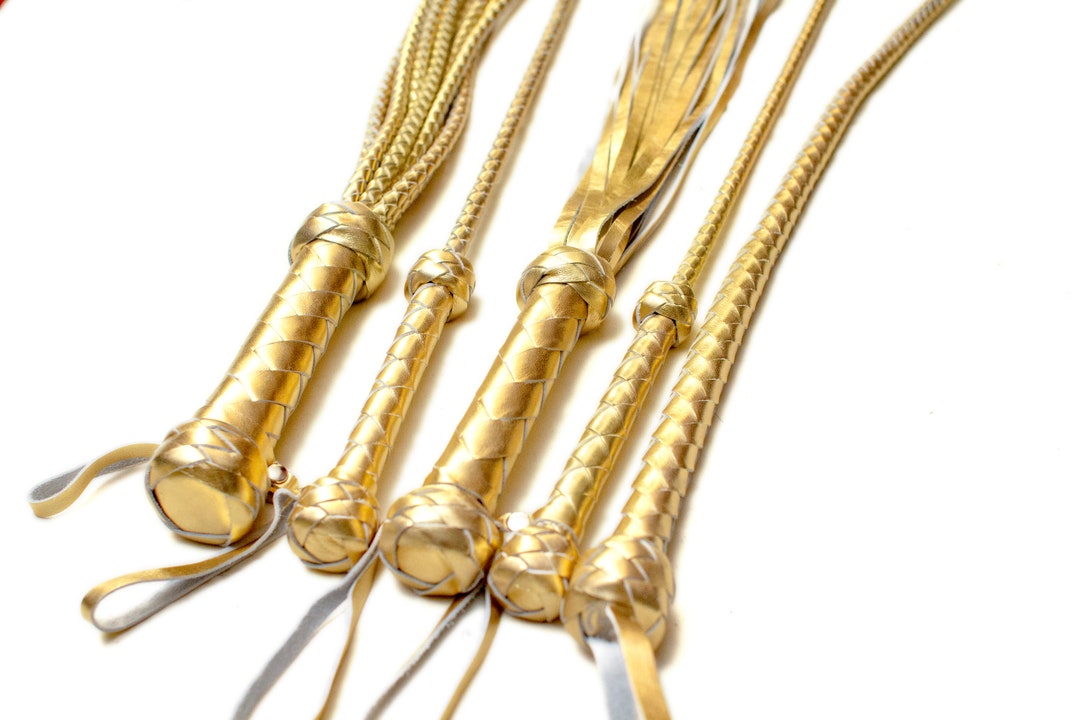 Luxury Bdsm Whip Kit, Leather Flogger, Riding Crop, Handmade Bondage ...