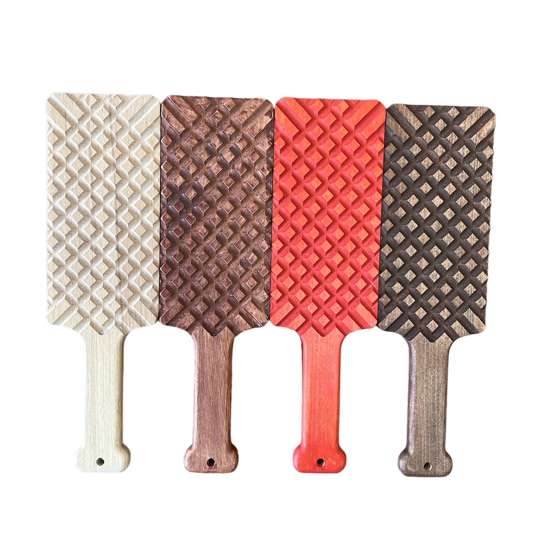 Wooden Paddle – Handmade Beech Spanking Tool 13.4in, Leathercraft ...