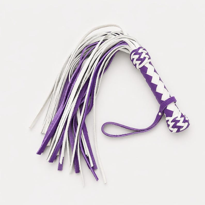Leather Flogger 19.7in, Handmade Whip, Compact Impact Tool - Etsy