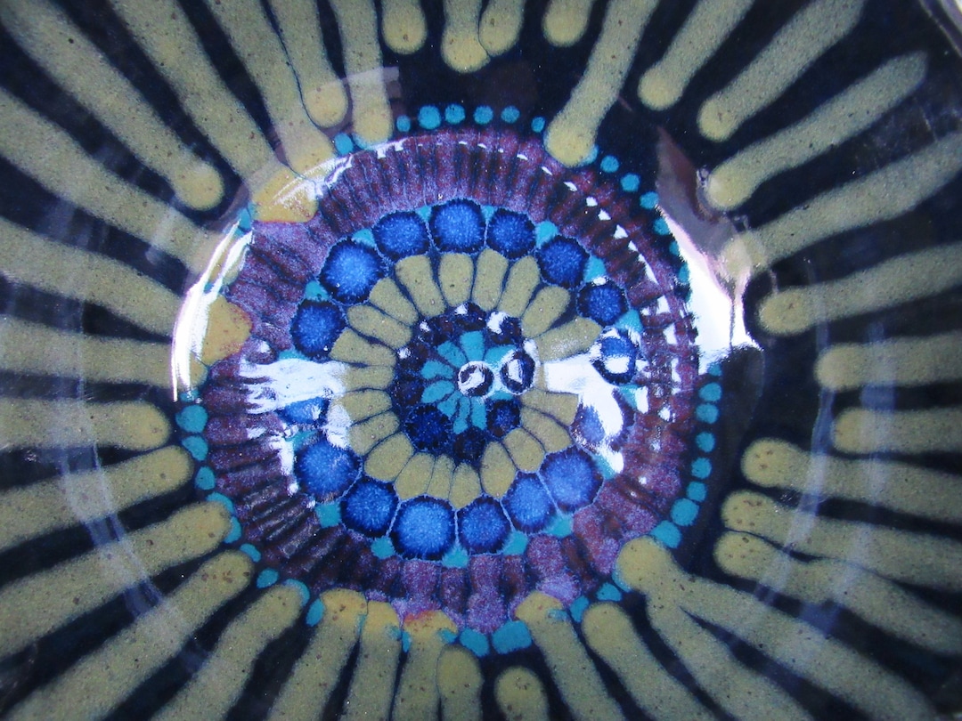 Funk Handmade Mandala Pottery Bowl - Etsy