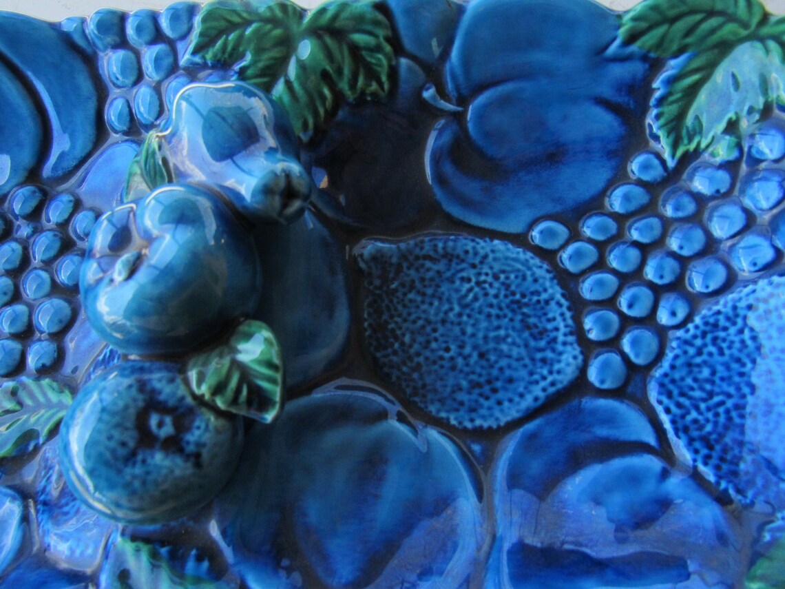 Vintage Blue and Green Fruit INARCO Japanese Ceramics | Etsy