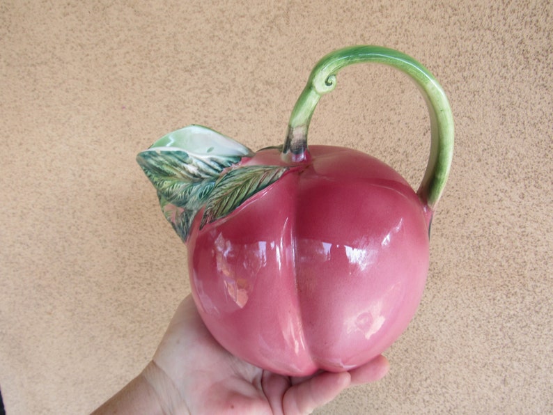 Vintage Handmade Italian Apple Pitcher Arcoroc | Etsy