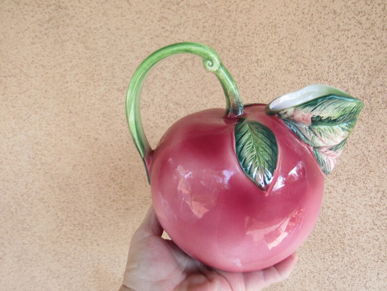 Vintage Handmade Italian Apple Pitcher Arcoroc | Etsy