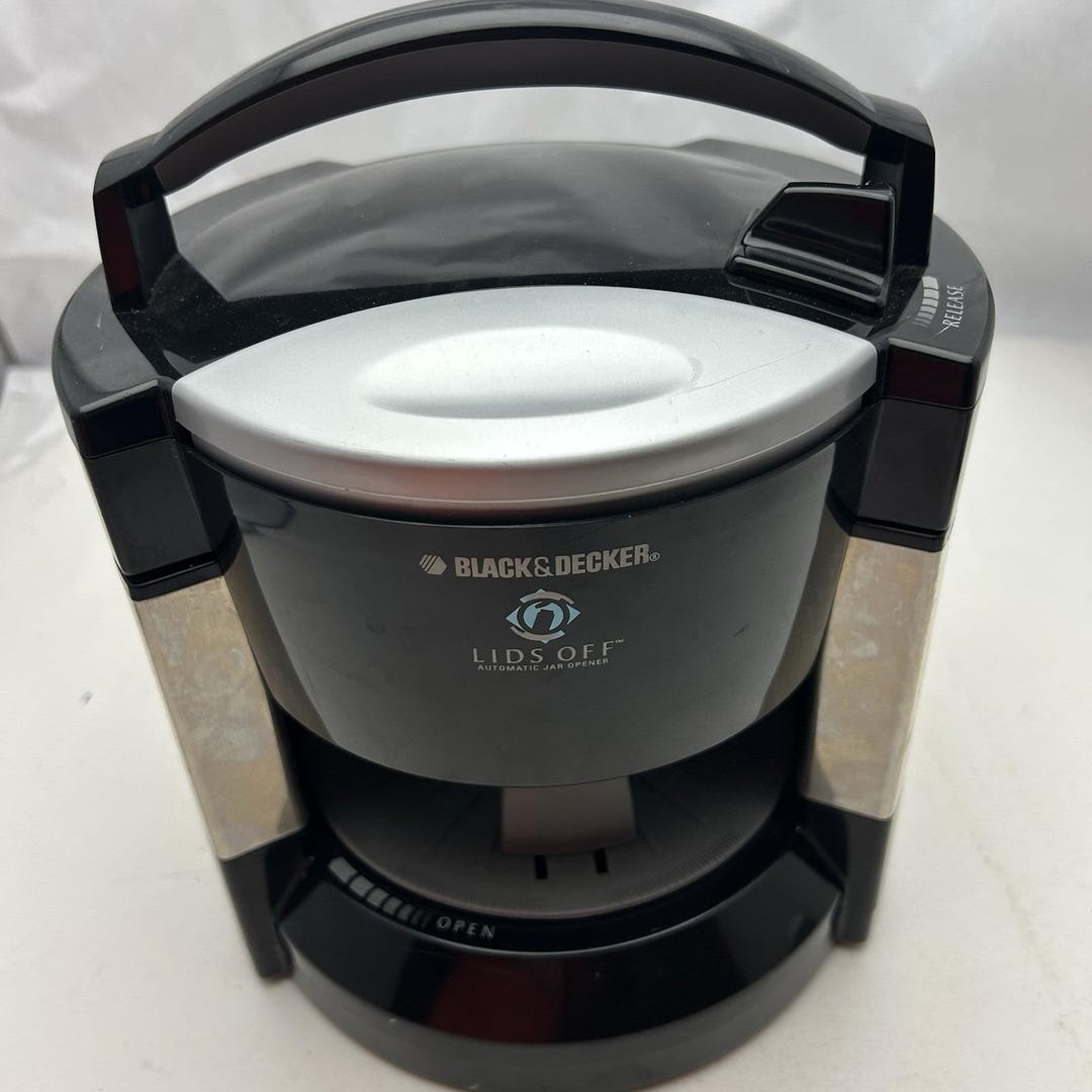 Black & Decker Lids off Automatic Electric Jar Can Opener JW200 Tested ...
