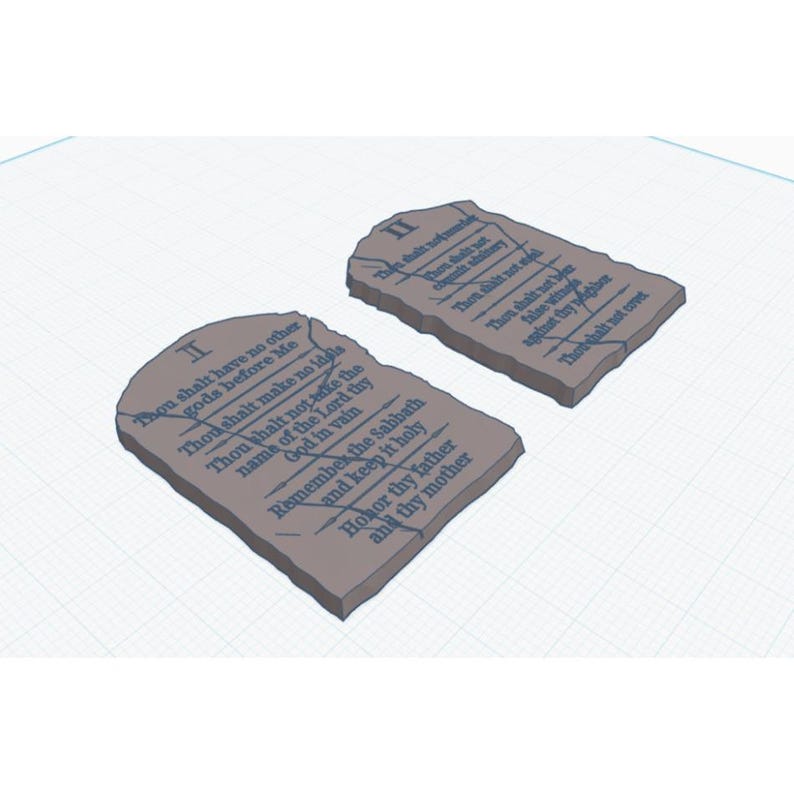 Church 10 Commandments Tablets - 3d Printed, 6x4 Inches - Etsy