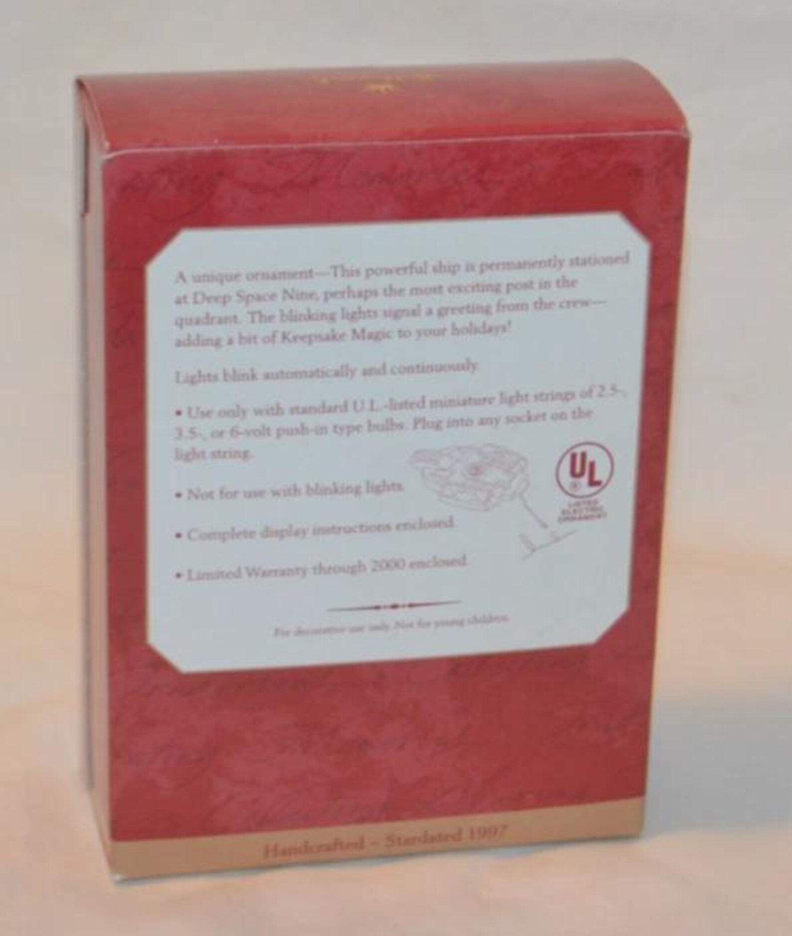 1997 Hallmark Keepsake Star Trek Deep Space Nine U.S.S. Defiant Lighted ...