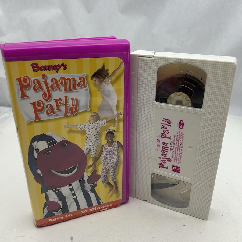 Barney's Pajama Party VHS Video Tape Sing Along Songs Purple Case - Etsy