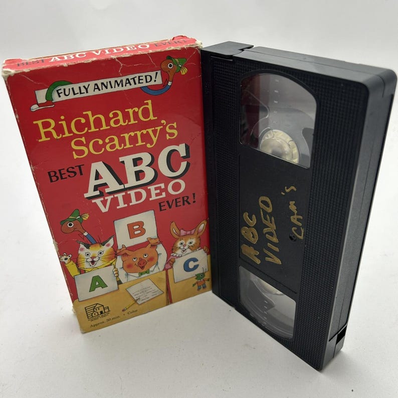 Richard Scarrys Best ABC Video Ever (VHS, 1997) - Etsy