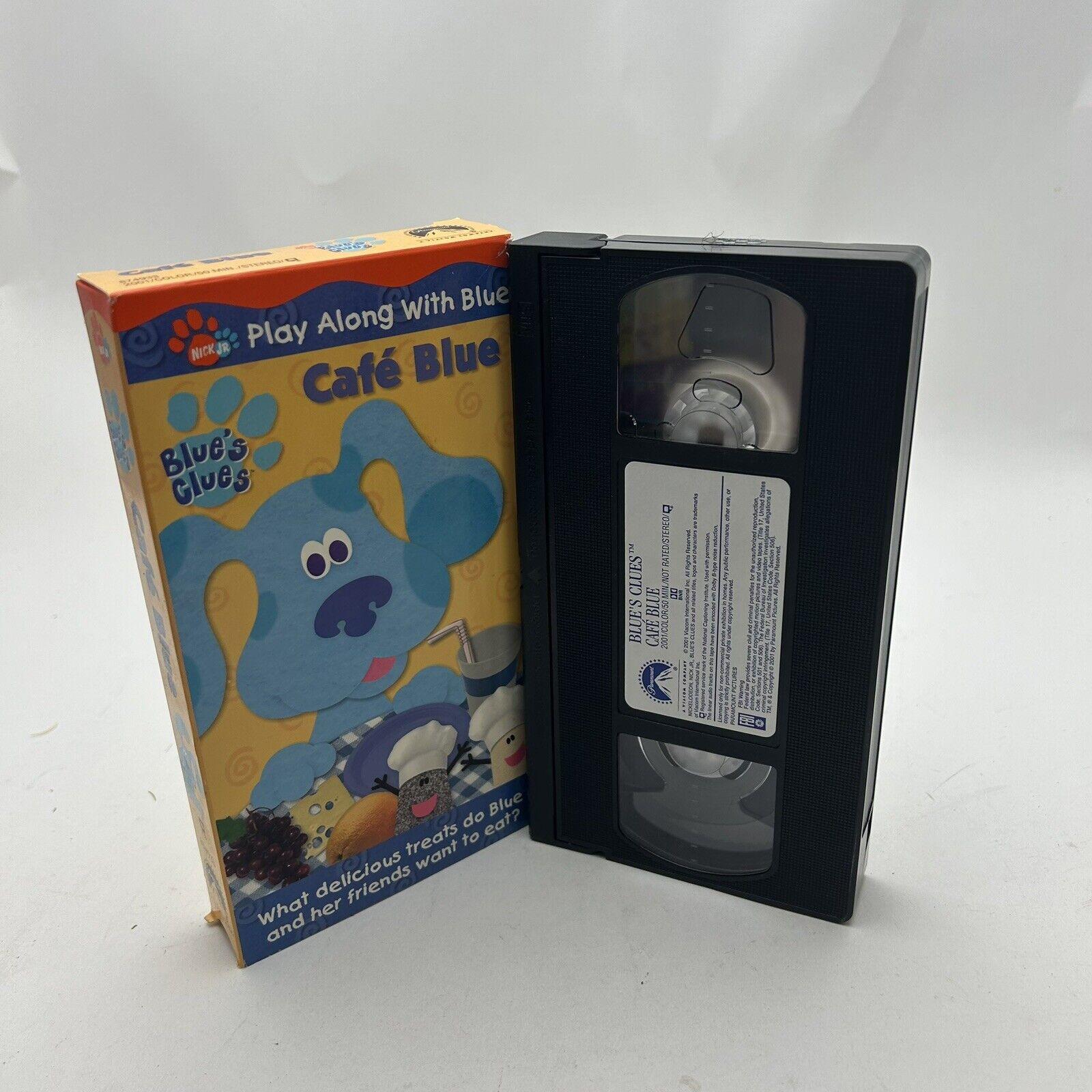 Blues Clues Cafe Blue VHS 2001 Nickelodeon Math Restaurant Vocabulary ...