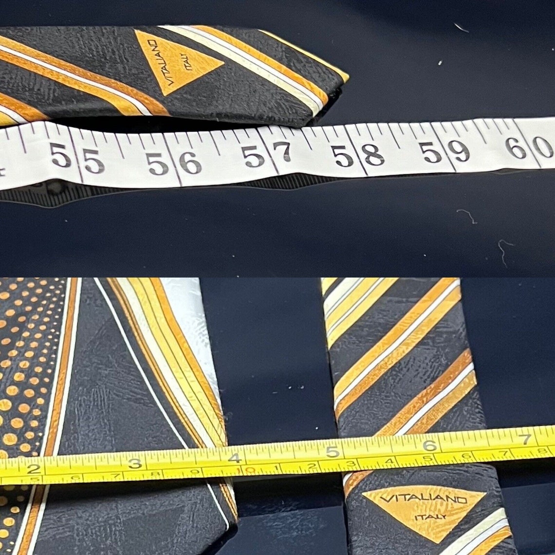 VITALIANO PANCALDI Tie Black Gold Swirl Design - Etsy