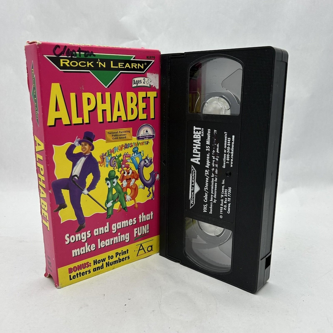 Rock 'N Learn Alphabet VHS Video Tape Educational 1998 Kids Learning - Etsy