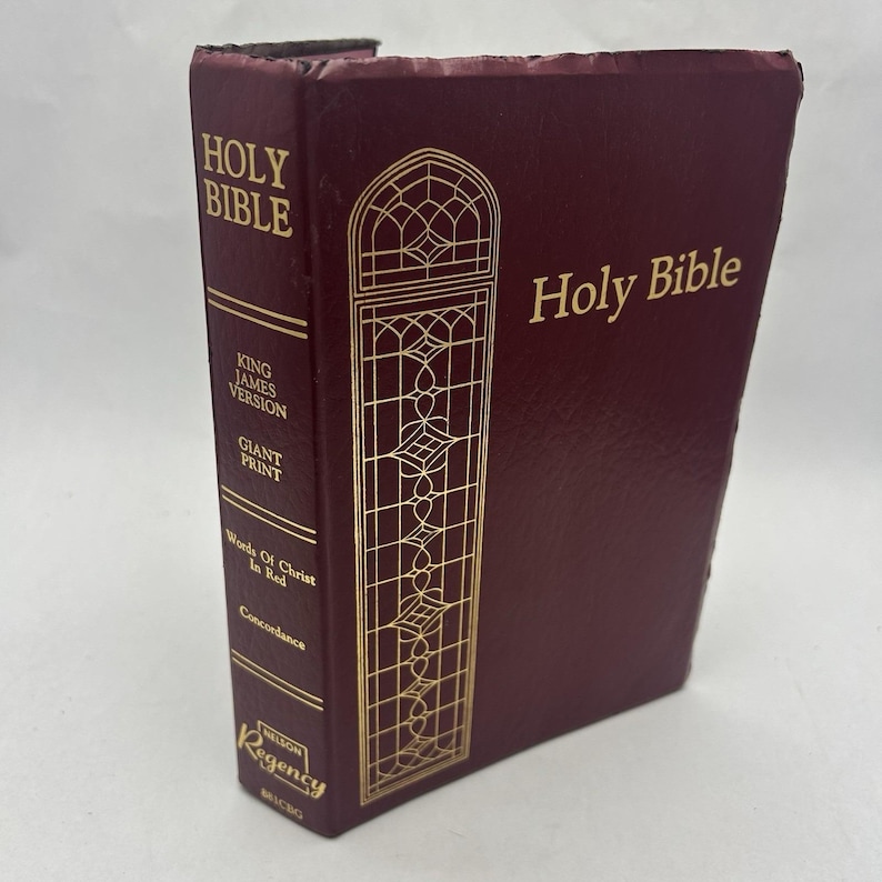 King James Version Holy Bible (giant Print Reference Edition, Maroon ...
