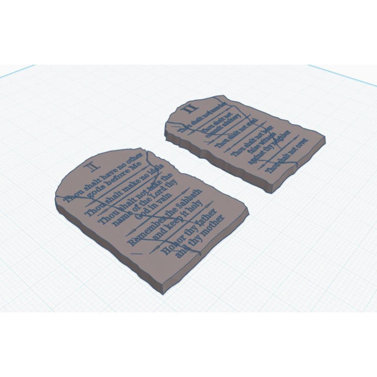 Church 10 Commandments Tablets - 3d Printed, 9x6" - Etsy