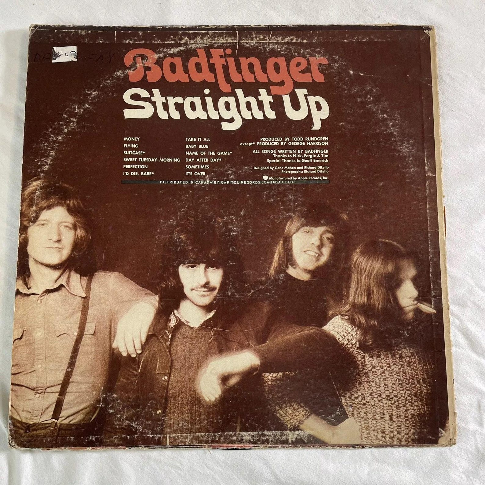 Badfinger Straight up 1971 App-le Records BADFINGER - Etsy