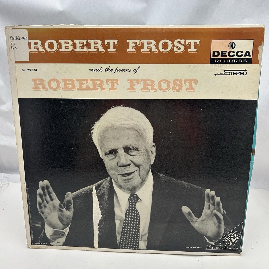 Robert Frost Reads the Poems of Robert Frost LP Plays Great!! - Etsy