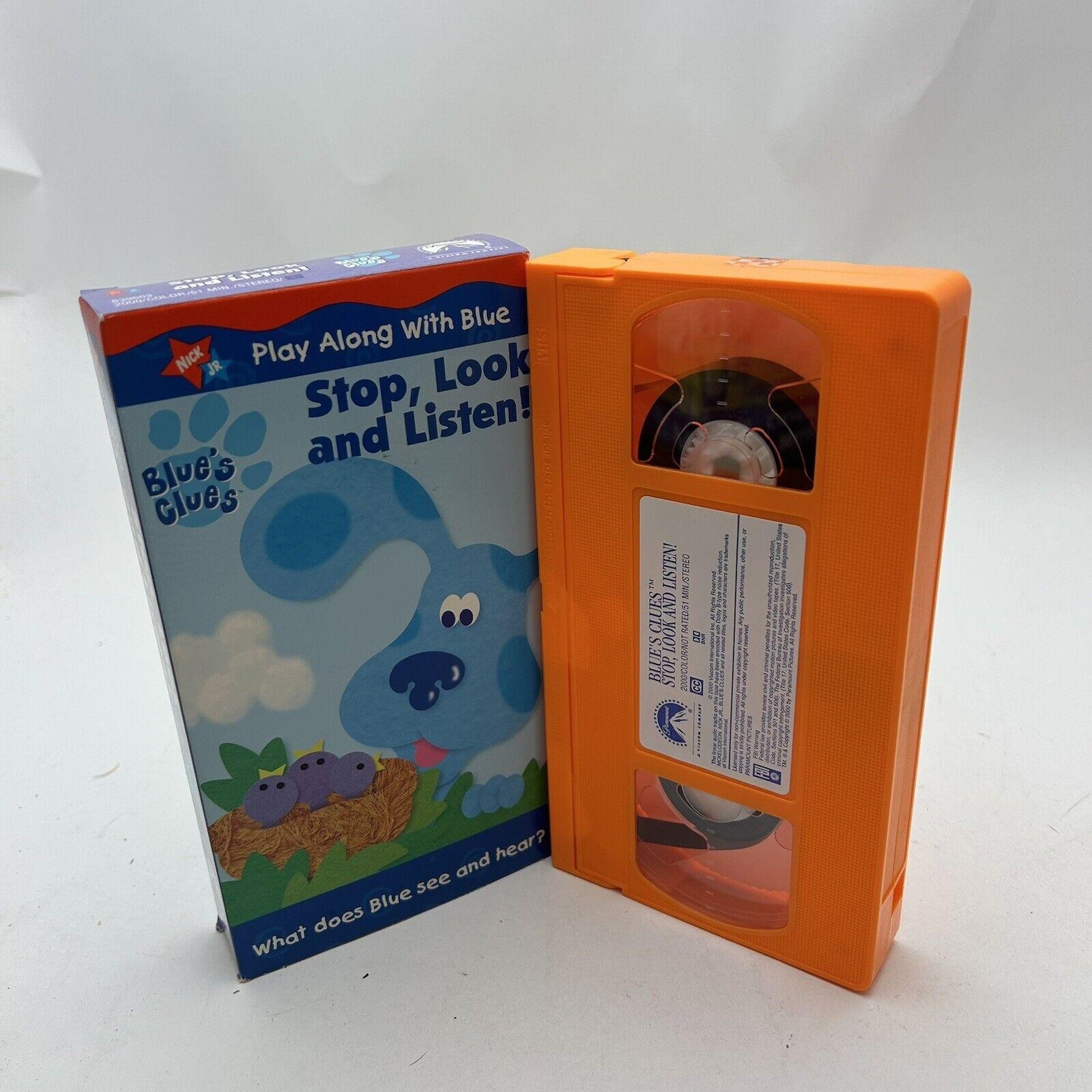 Blue's Clues - Stop, Look and Listen! VHS Tape 2000 Nick Jr Nickelodeon ...
