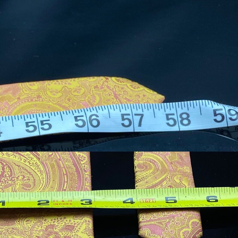 Countess Mara Mens Paisley Orange Gold Tie Classic Slim Necktie - Etsy