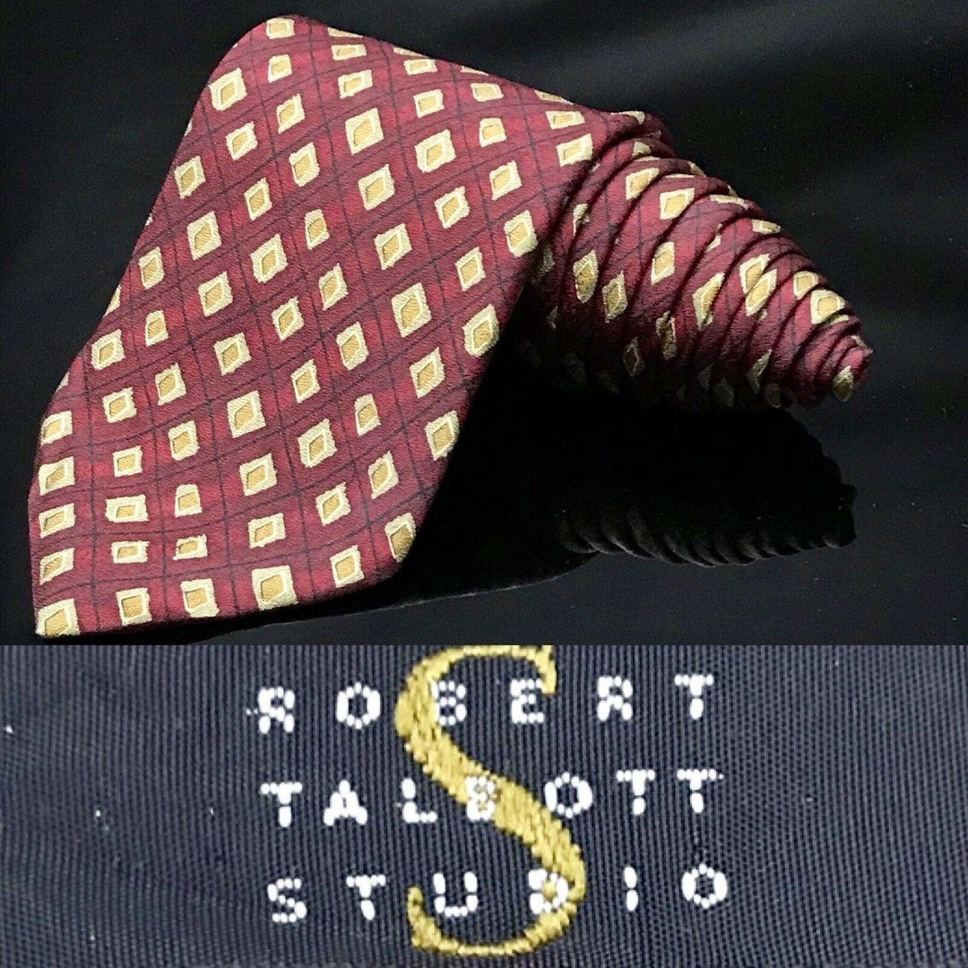 Robert Talbott Best Studio Silk Bright Red USA Dapper Suit Fashion Tie ...