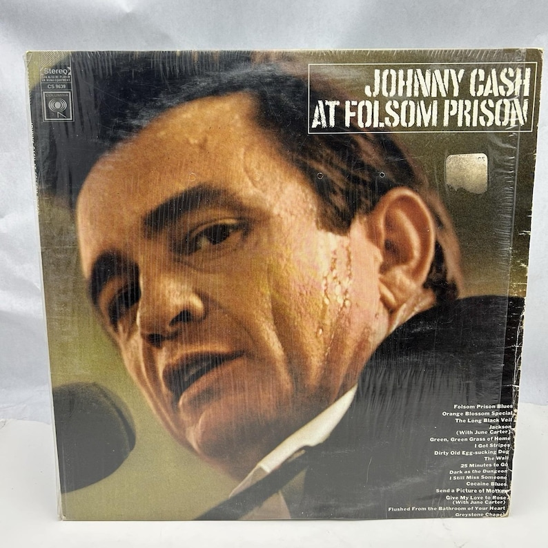 Original 1968 Johnny Cash At Folsom Prison Lp Columbia Records Cs