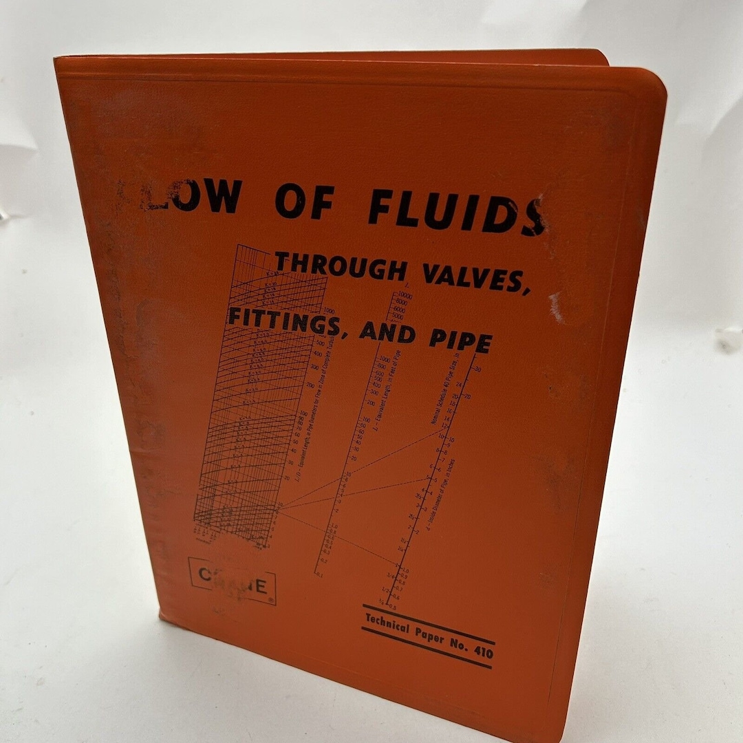 Flow of Fluids Through Valves, Fittings, and Pipe No. 410 - Etsy