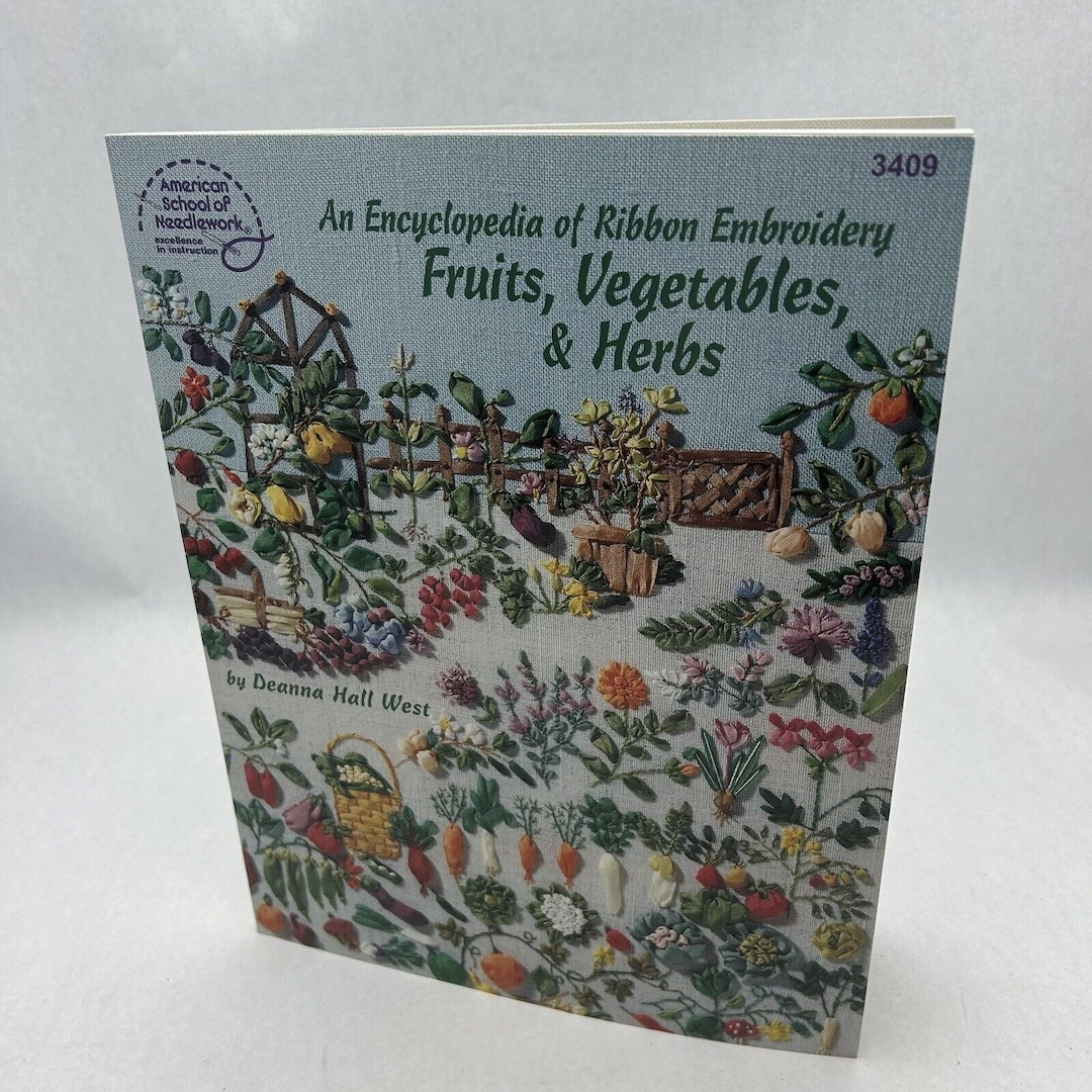 An Encyclopedia of Ribbon Embroidery: Fruits, Vegetables, and Herbs - Etsy