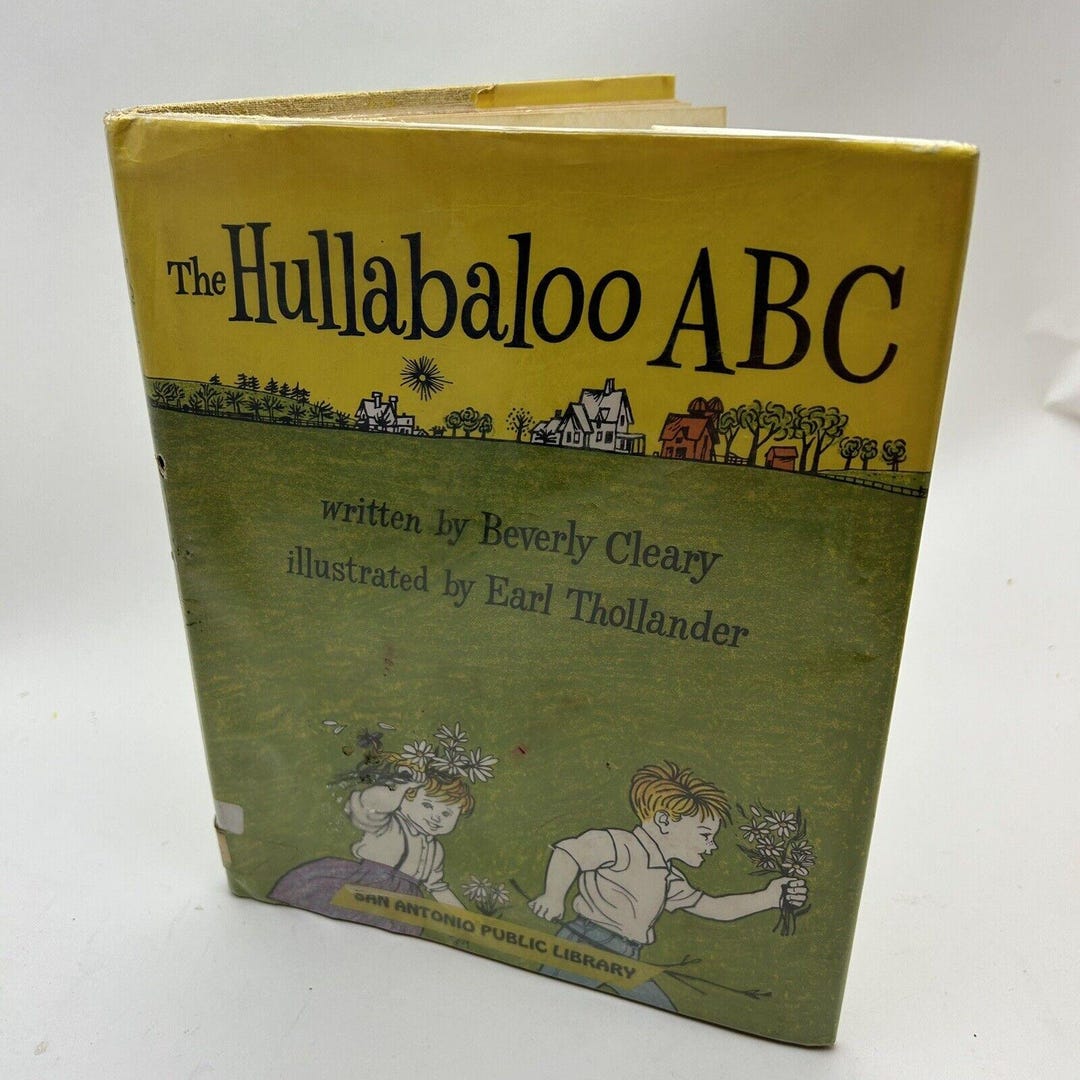 THE HULLABALOO ABC by Beverly Cleary Earl Thollander Alphabet Vintage ...