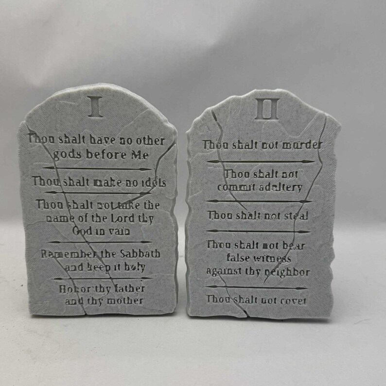 Church 10 Commandments Tablets - 3d Printed, 9x6" - Etsy