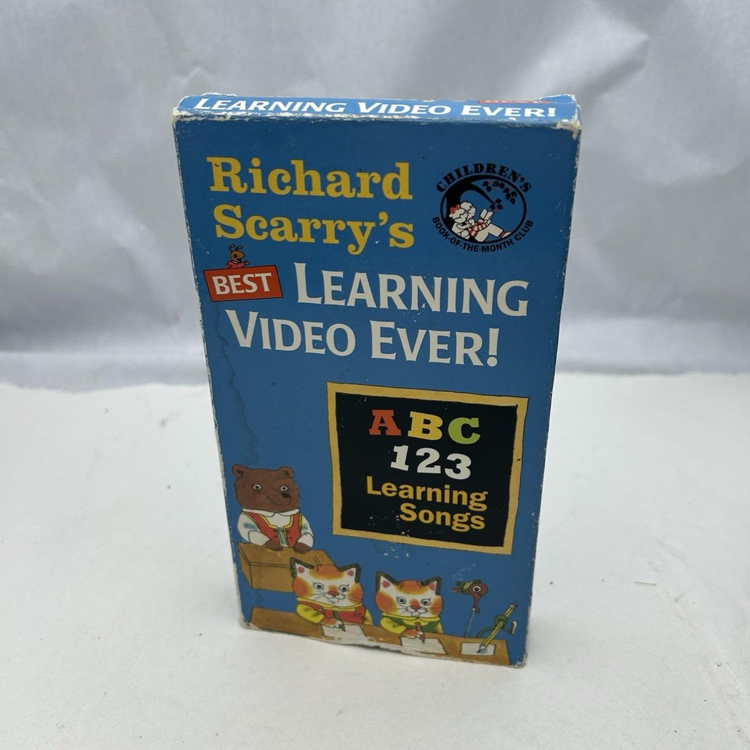 Richard Scarry's Best Learning Video Ever - Abc-123-learning Songs - Etsy