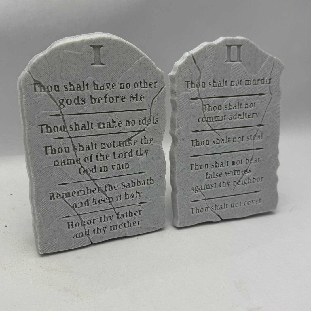 Church 10 Commandments Tablets - 3d Printed, 6x4 Inches - Etsy