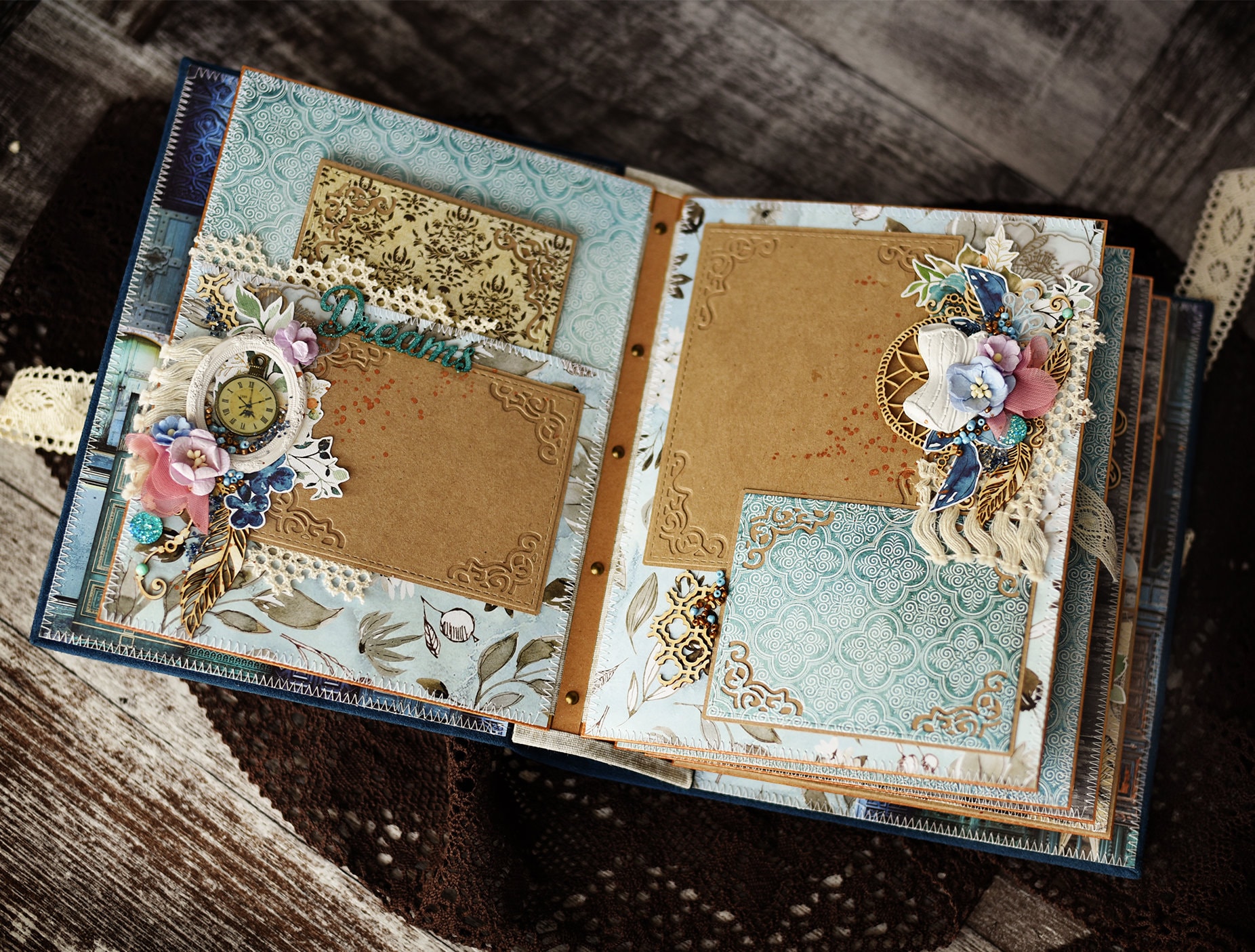 Scrapbook Album Premade Scrapbook Handmade Album Handmade Etsy