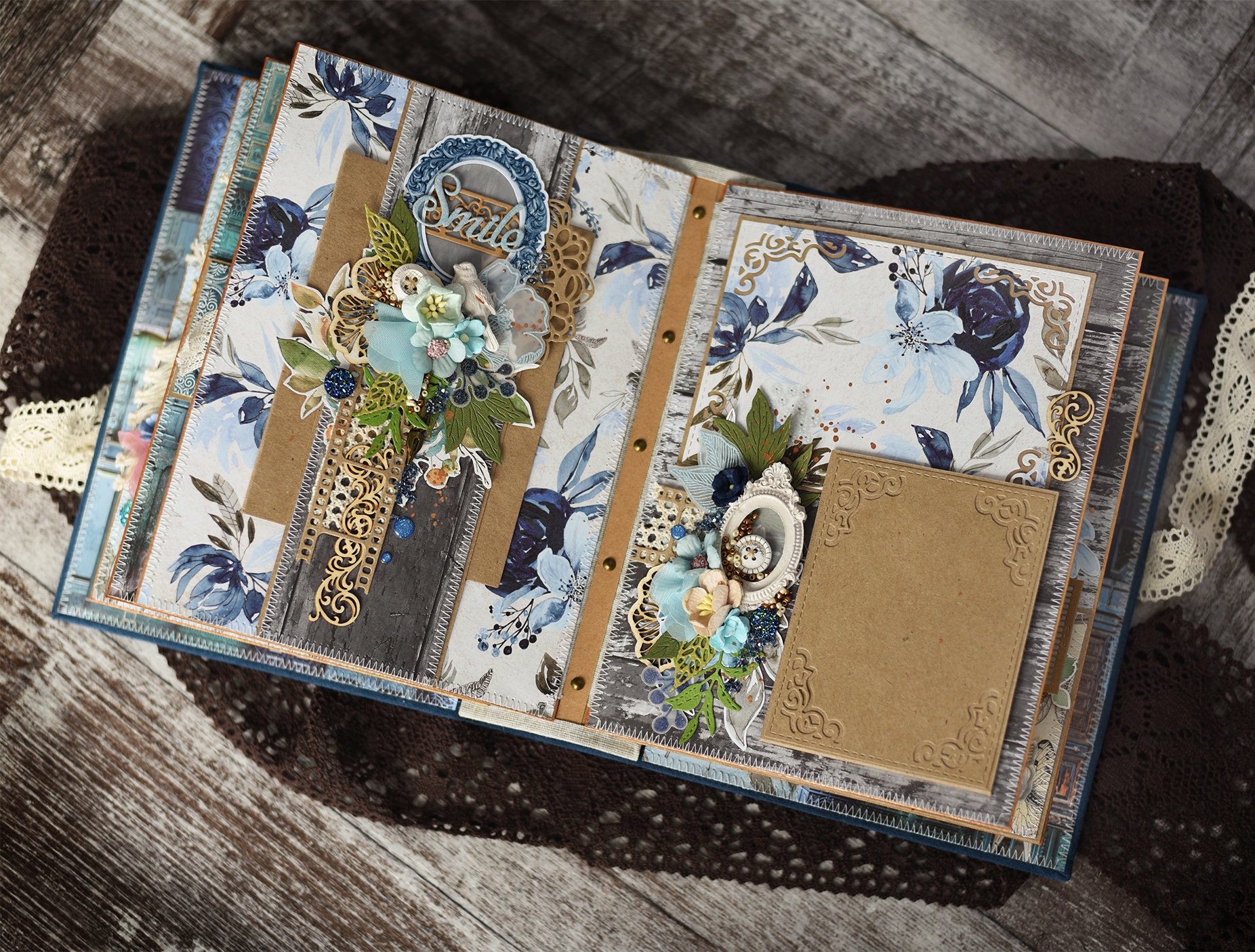 Scrapbook Album Premade Scrapbook Handmade Album Handmade Etsy