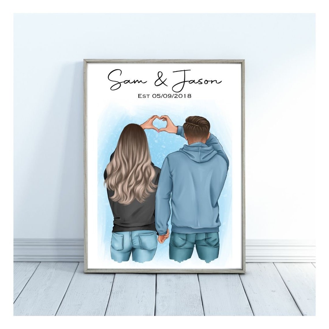 Personalised Couple Print Couples Gift Customised Couple - Etsy