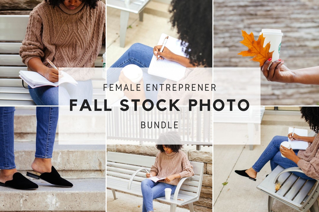 Fall Styled Stock Photo Bundle, Black Woman Styled Stock, Natural Hair ...