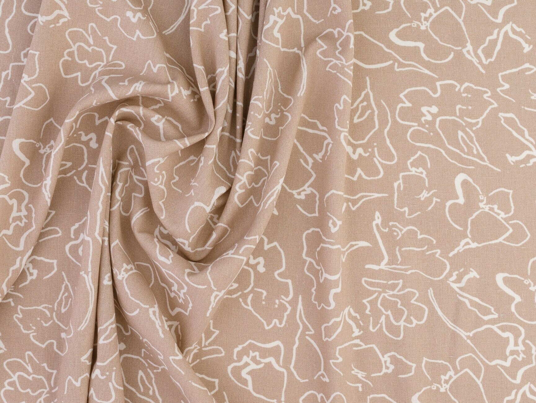 Floral Drapery Fabric Cottage Style; Floral Canvas Fabric; Viscose ...