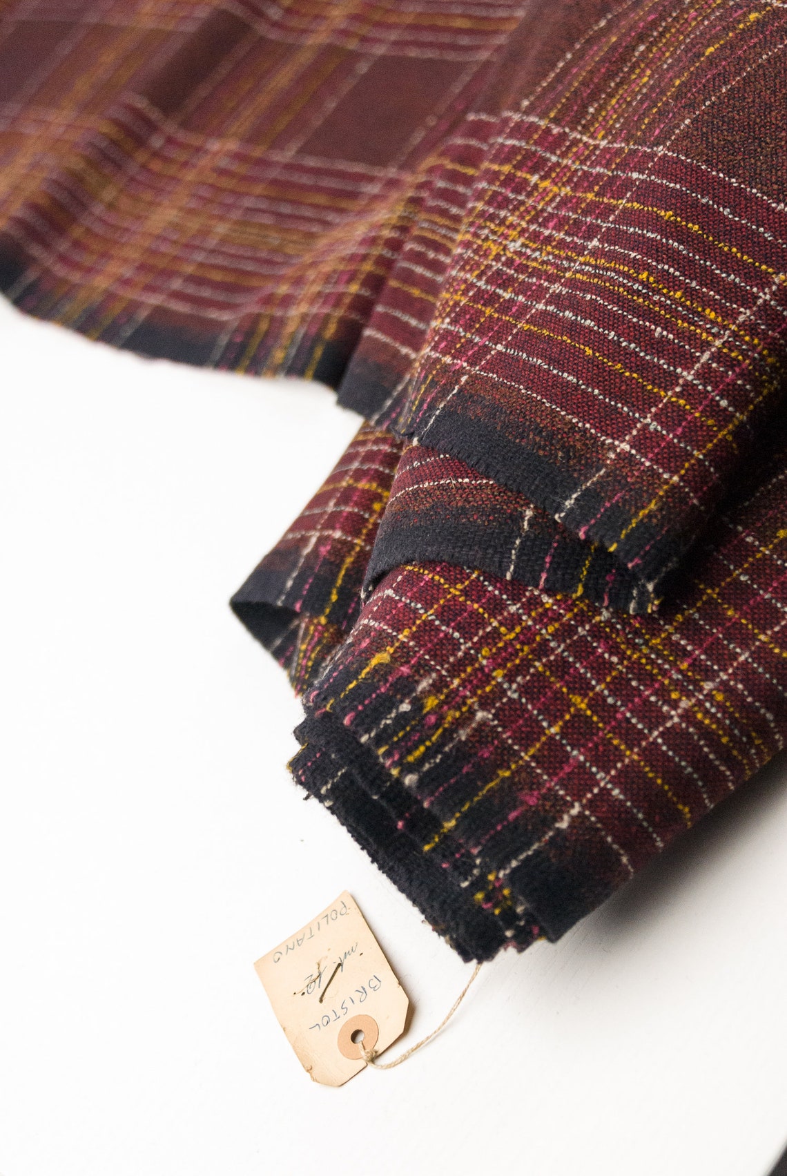 Checkered Wool Blend Fabric From Italy Tartan Wool Material for ...