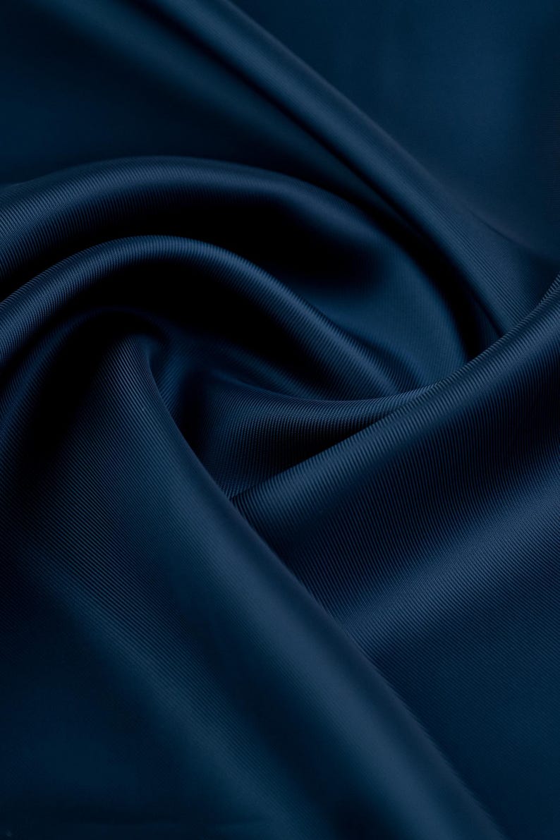 Blue Lining Fabric for Coats and Jackets, Lining Taffeta by Half Yard ...